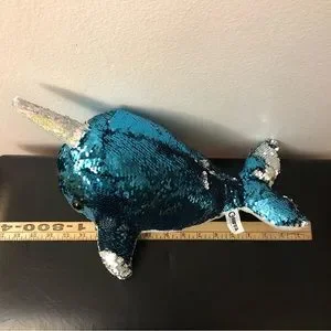 Goffa | Toys | Goffa Sequin Unicorn Whale Turquoise Silver 5 Stuffed ...